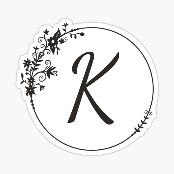 "Initial Letter K" Sticker by DaleSimpson | Redbubble