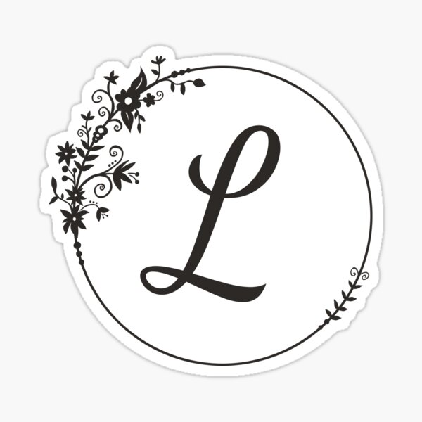 "Initial Letter L" Sticker by DaleSimpson | Redbubble