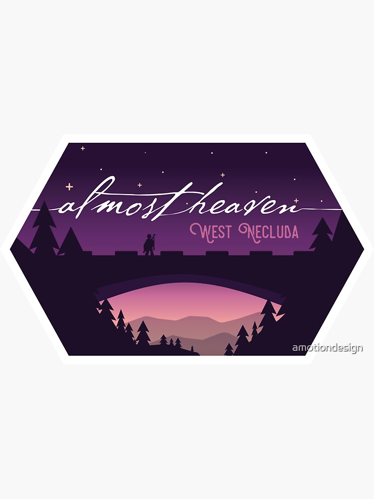 "Almost Heaven - West Necluda" Sticker for Sale by amotiondesign ...