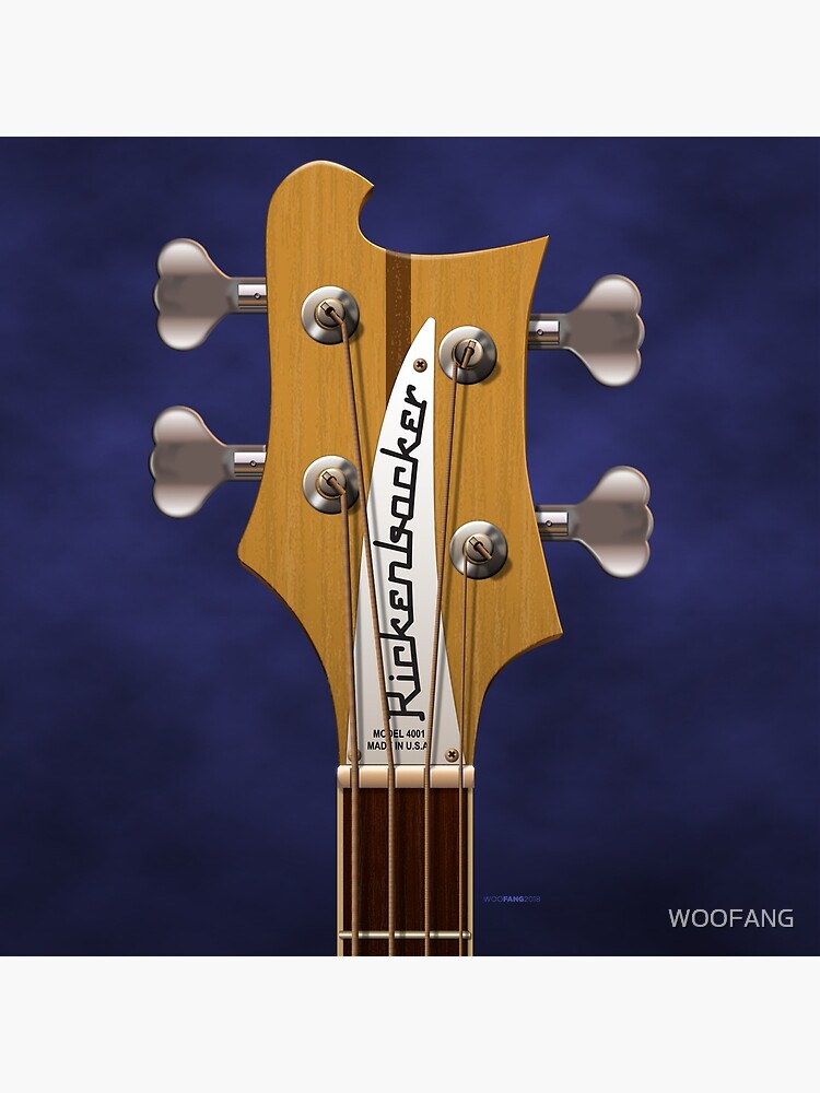 "GUITAR HEADSTOCK ART - RICKENBACKER BASS" Poster by WOOFANG | Redbubble