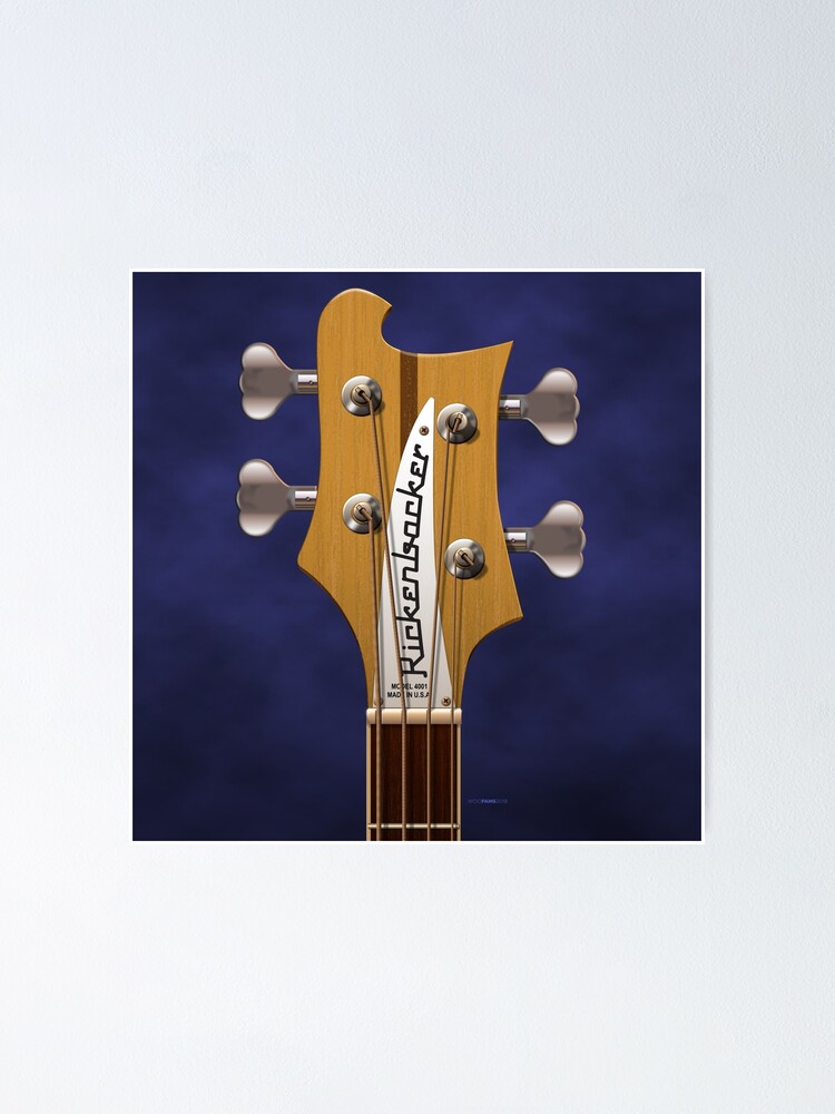 "GUITAR HEADSTOCK ART - RICKENBACKER BASS" Poster by WOOFANG | Redbubble