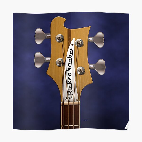 "GUITAR HEADSTOCK ART - RICKENBACKER BASS" Poster by WOOFANG | Redbubble
