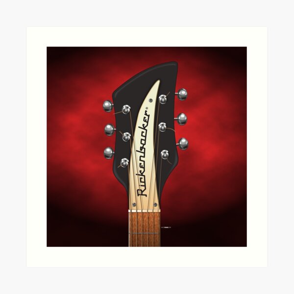 "GUITAR HEADSTOCK ART - RICKENBACKER" Art Print for Sale by WOOFANG ...