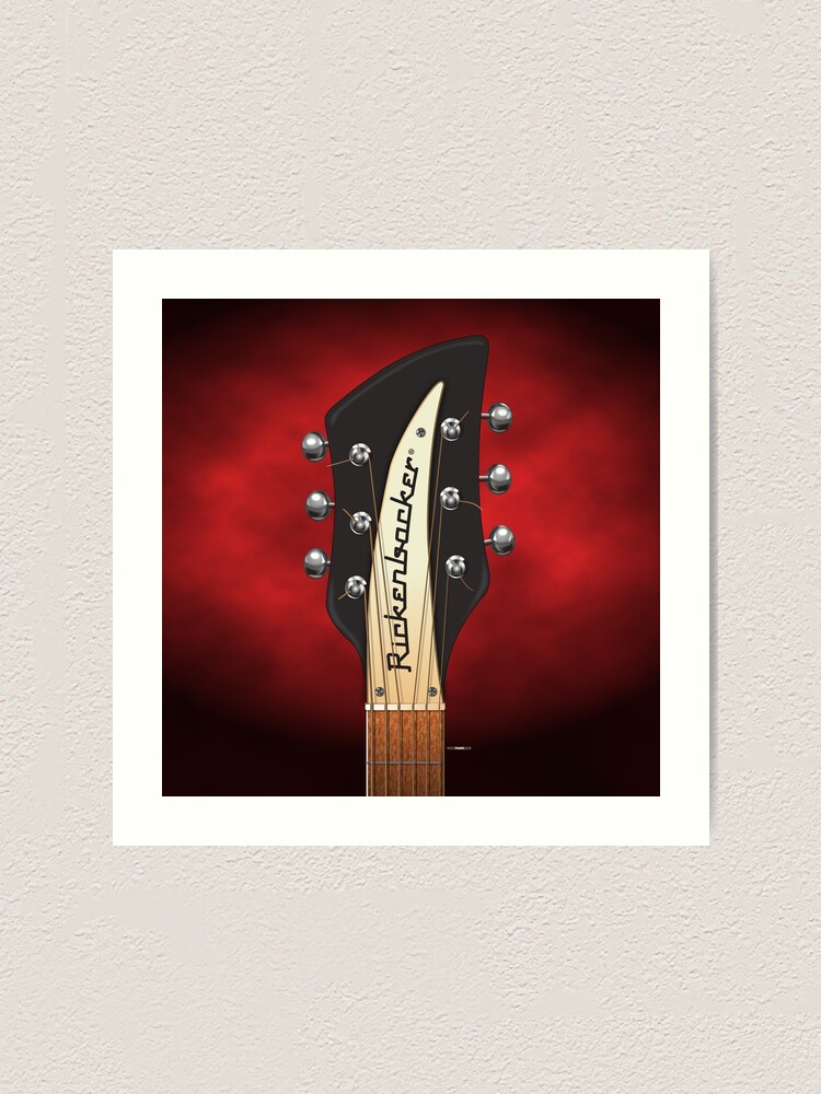 "GUITAR HEADSTOCK ART - RICKENBACKER" Art Print for Sale by WOOFANG ...