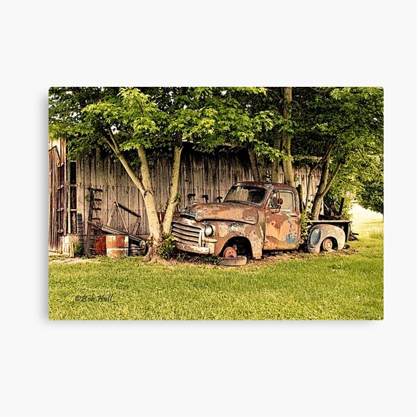 ""Old Clunker, The Side View"... prints and products" Canvas Print by ...