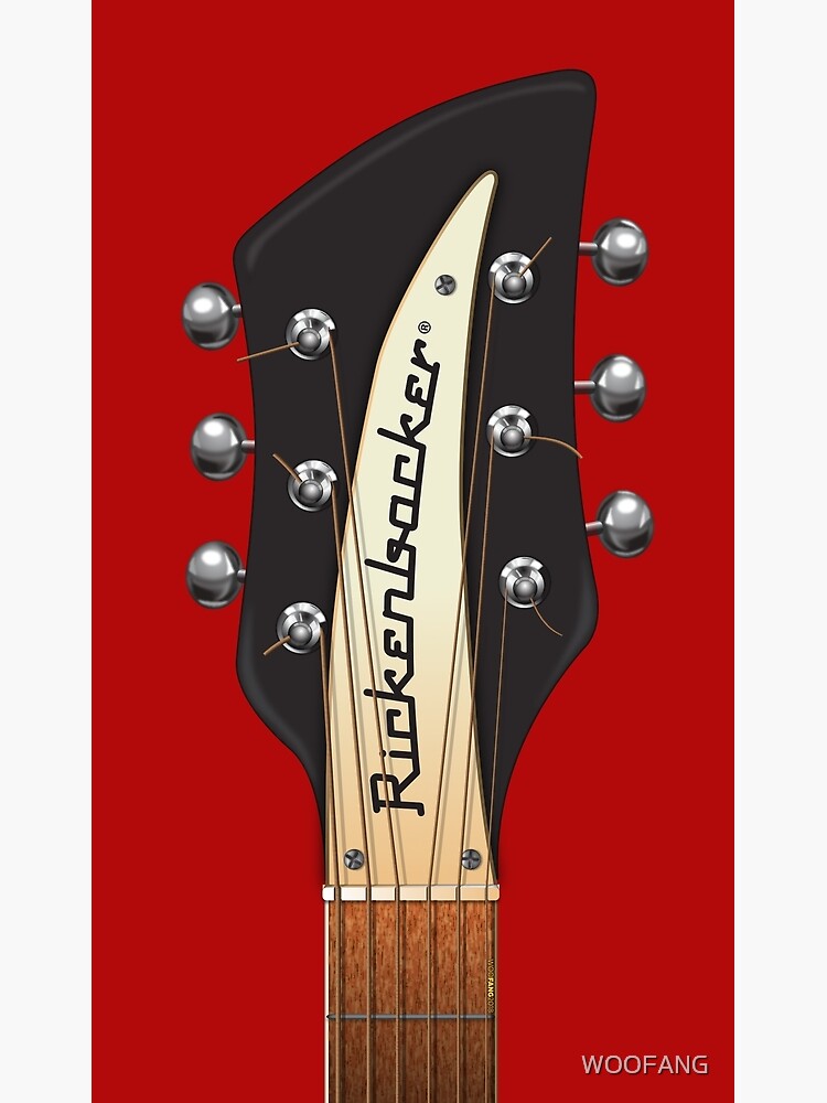 "GUITAR HEADSTOCK ART - RICKENBACKER" Art Print by WOOFANG | Redbubble
