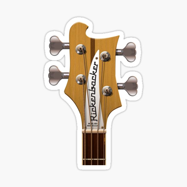 Pegatina «GUITAR HEADSTOCK ART - RICKENBACKER BASS» de WOOFANG | Redbubble