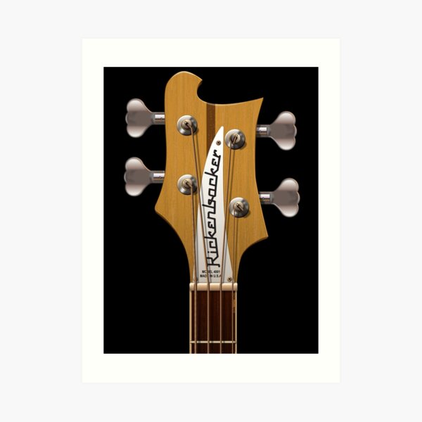 "GUITAR HEADSTOCK ART - RICKENBACKER BASS" Art Print by WOOFANG | Redbubble