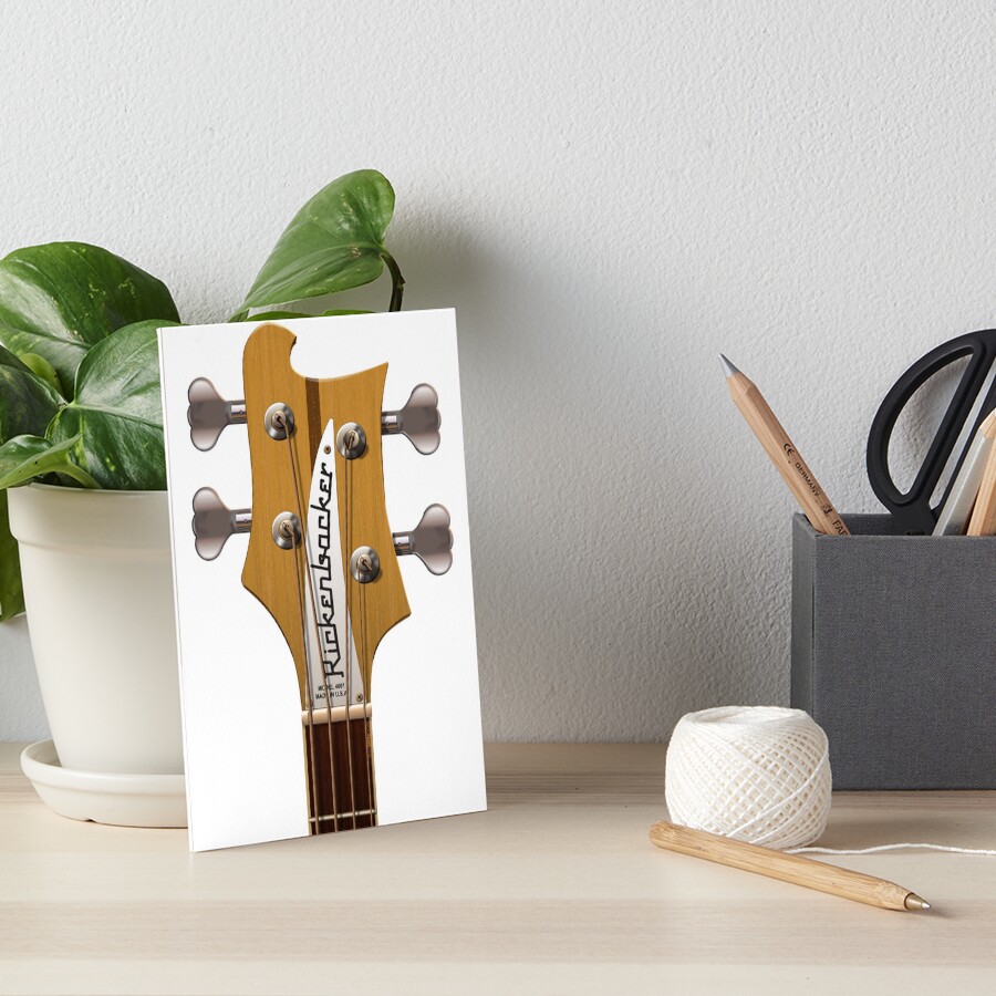 "GUITAR HEADSTOCK ART - RICKENBACKER BASS" Art Board Print for Sale by ...