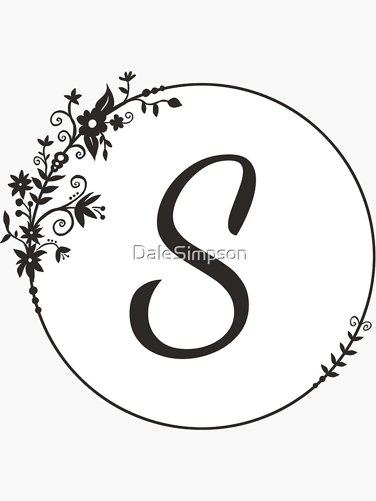 "Initial Letter S" Sticker for Sale by DaleSimpson | Redbubble