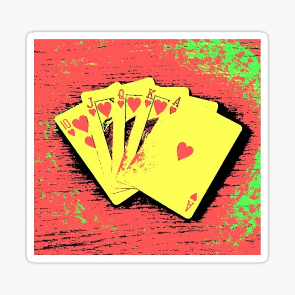 "Royal Flush" Sticker by BaconPancakes21 | Redbubble
