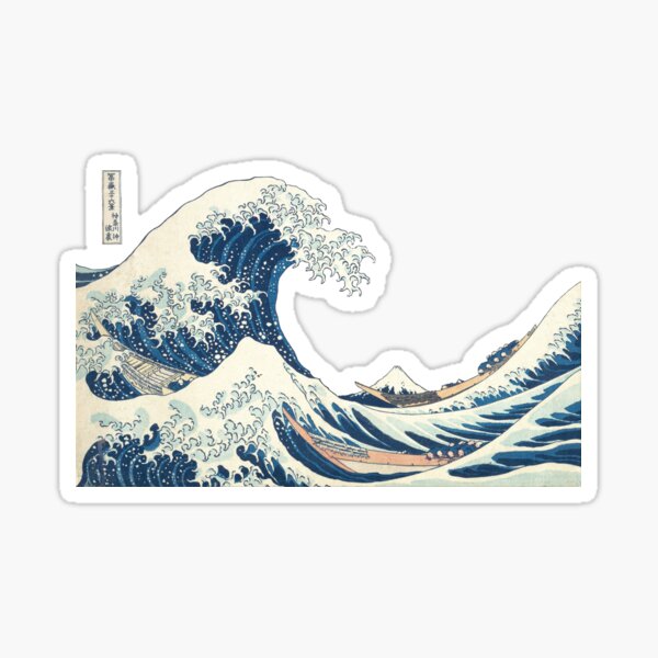 "Tsunami - Japanese Waves" Sticker for Sale by gravtee | Redbubble