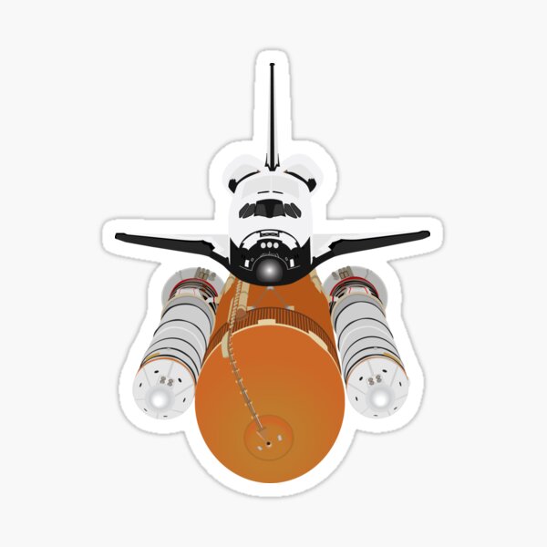 "space shuttle" Sticker for Sale by wetchickenlip | Redbubble