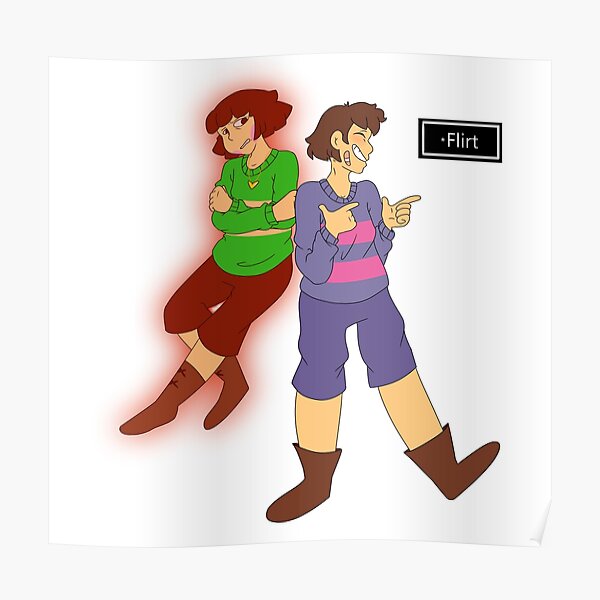 "Frisk and Chara" Poster for Sale by infii | Redbubble
