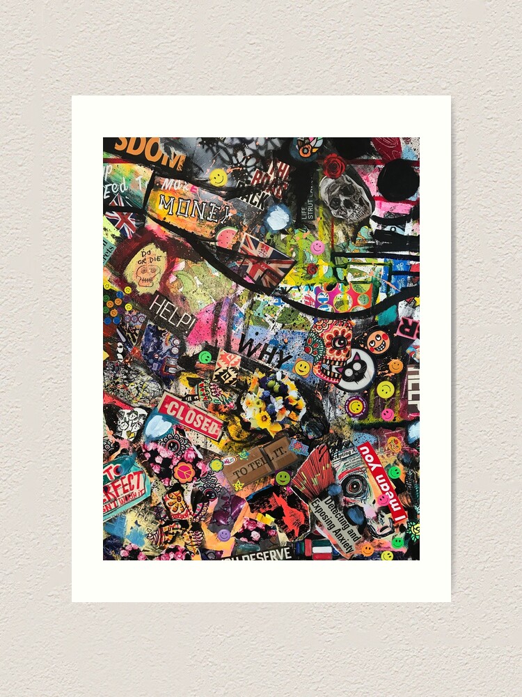 "Graffiti Collage Art" Art Print for Sale by RayDust | Redbubble
