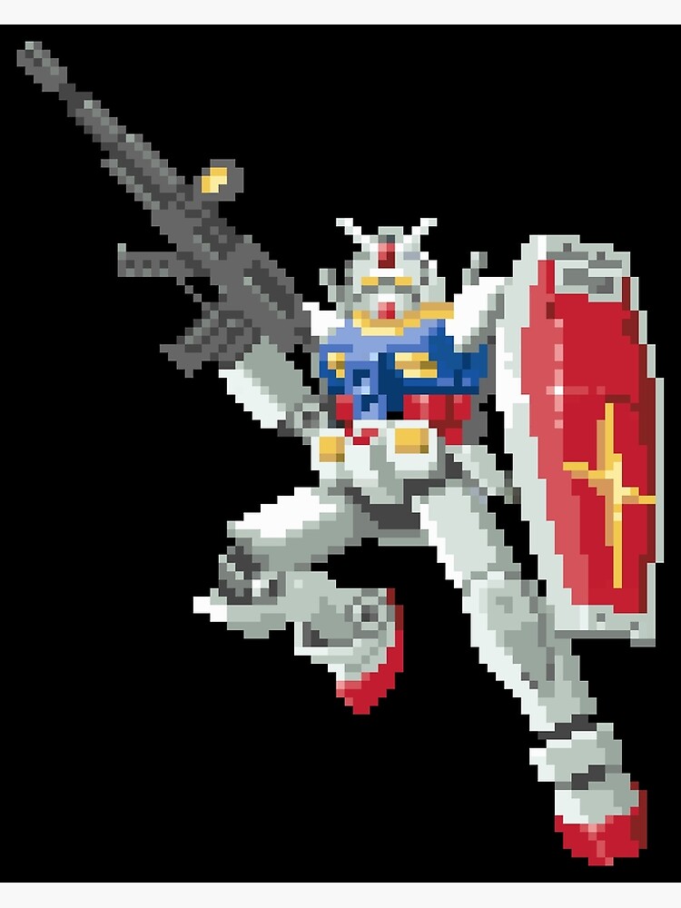 "8-bit pixel GUNDAM" Art Print by g-a-m-e-o-v-e-r | Redbubble