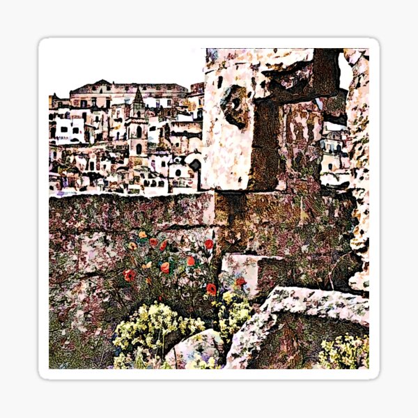 "Sassi di Matera" Sticker for Sale by giuseppecocco | Redbubble
