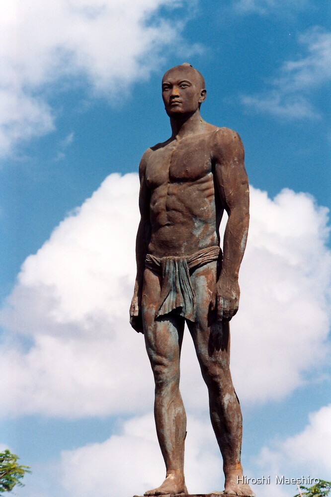 "Statue of chief Quipuha" by Hiroshi Maeshiro | Redbubble