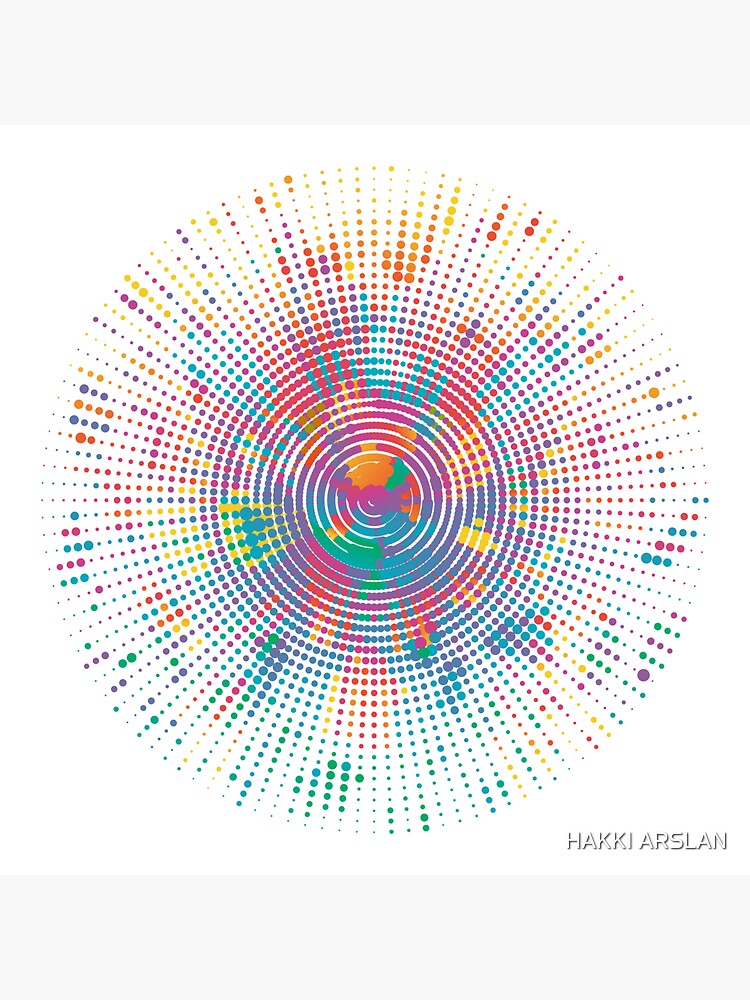 "Colorful dots, line art" Sticker for Sale by Hakkiarslan | Redbubble