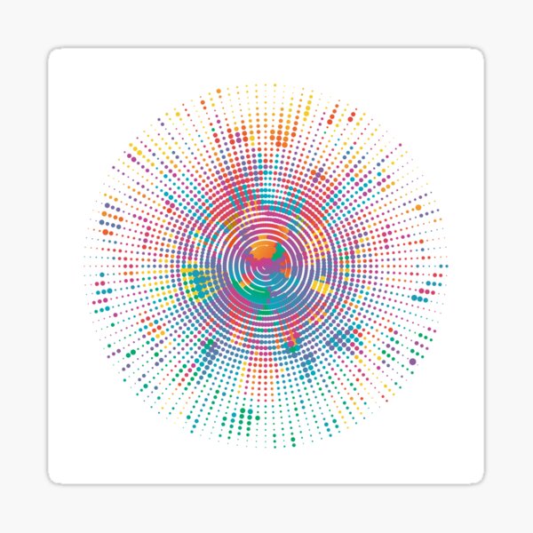 "Colorful dots, line art" Sticker for Sale by Hakkiarslan | Redbubble
