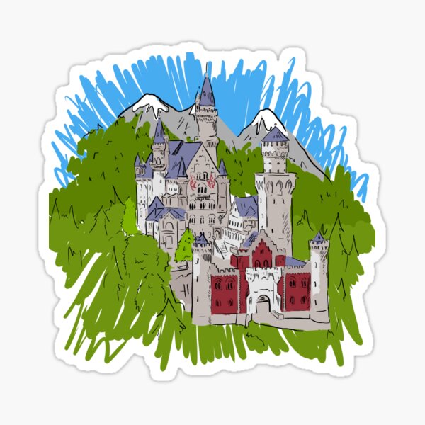 Neuschwanstein Castle Stickers | Redbubble