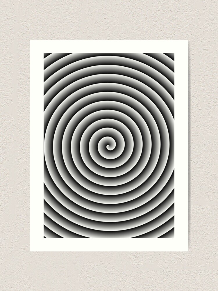 "Spiral Monochrome Counter Clock Wise" Art Print for Sale by Logo-A ...