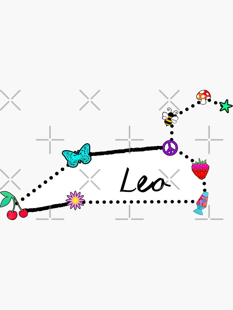 "Trippy Leo Constellation" Sticker by lolosenese | Redbubble