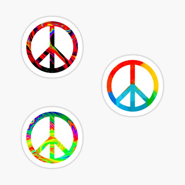 "peace sign sticker pack!" Sticker for Sale by lolosenese | Redbubble