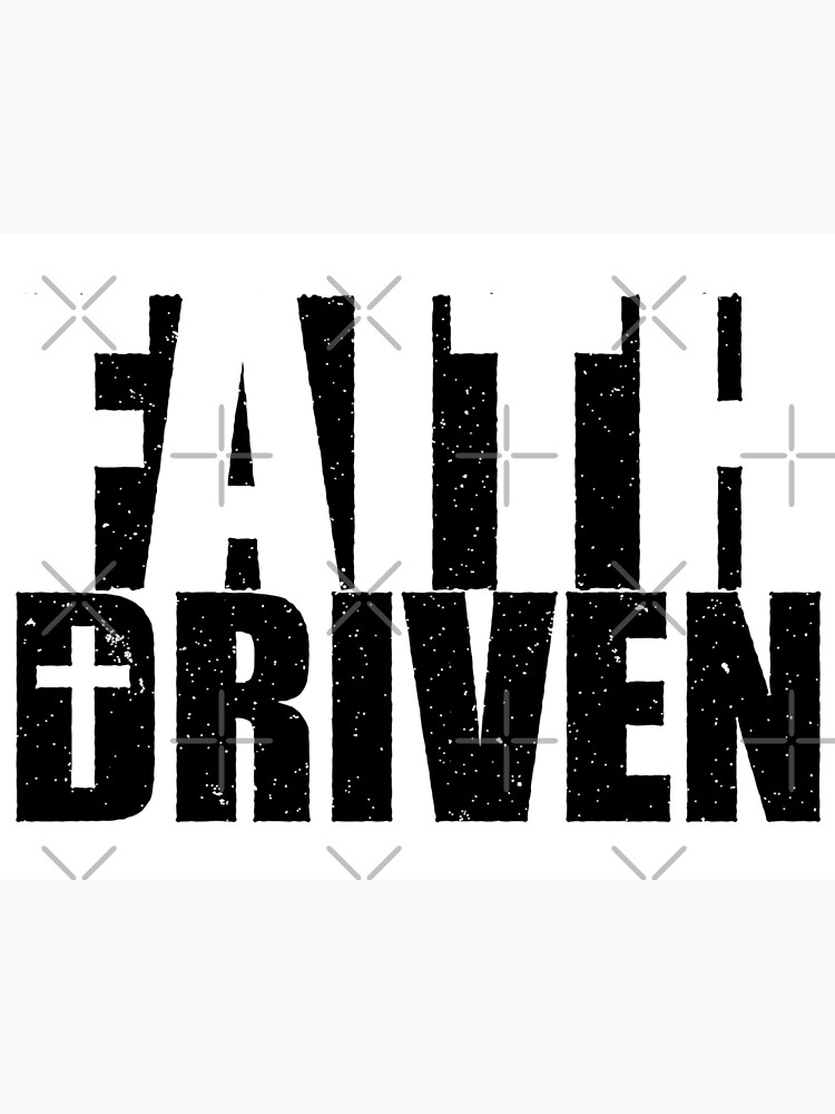 "Faith Driven Christian Cross Religious " Poster by identiti | Redbubble