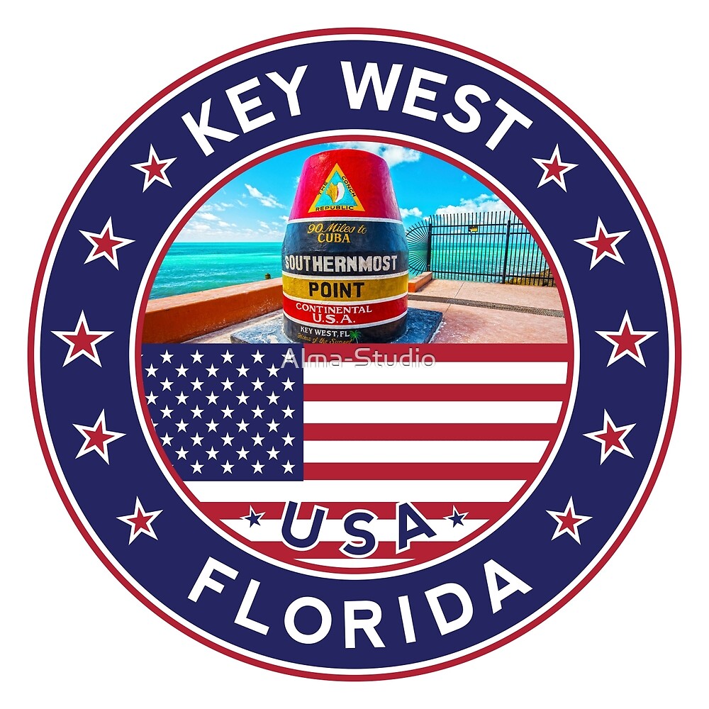 "Key West, Florida, Key West sticker, with photo 2" by Alma-Studio ...