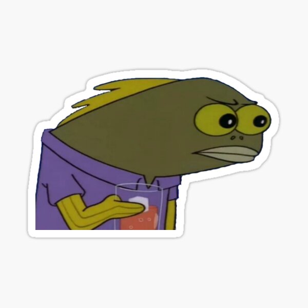 "spongebob fish " Sticker for Sale by nomeremortal | Redbubble