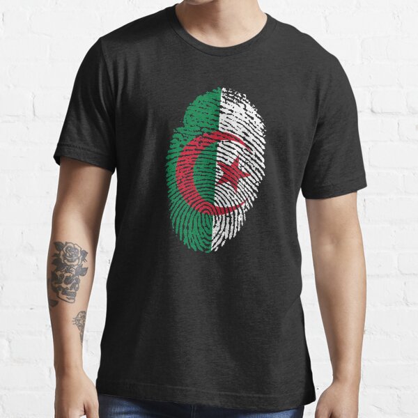 "Algeria Flag Algerian Fingerprint Gift" T-shirt for Sale by Loredan ...