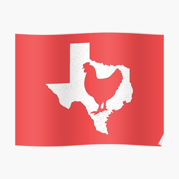 "Texas Chicken" Poster for Sale by teesaurus | Redbubble