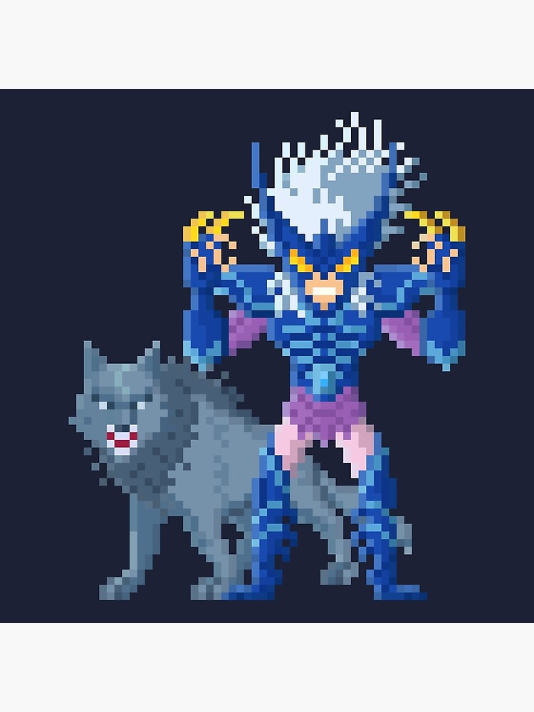 "Alioth Epsilon Fenrir - Saint Seya Pixel Art" Poster by Gwendal ...