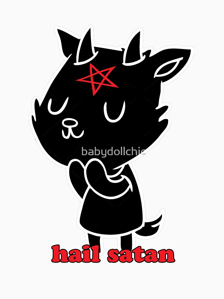 "Cute Hail Satan" T-shirt by babydollchic | Redbubble