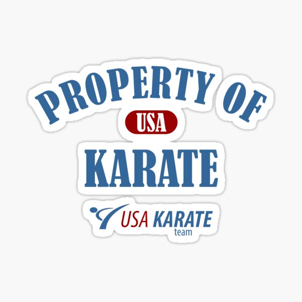 "Usa Karate Design Property Of Karate Design" Sticker for Sale by ...
