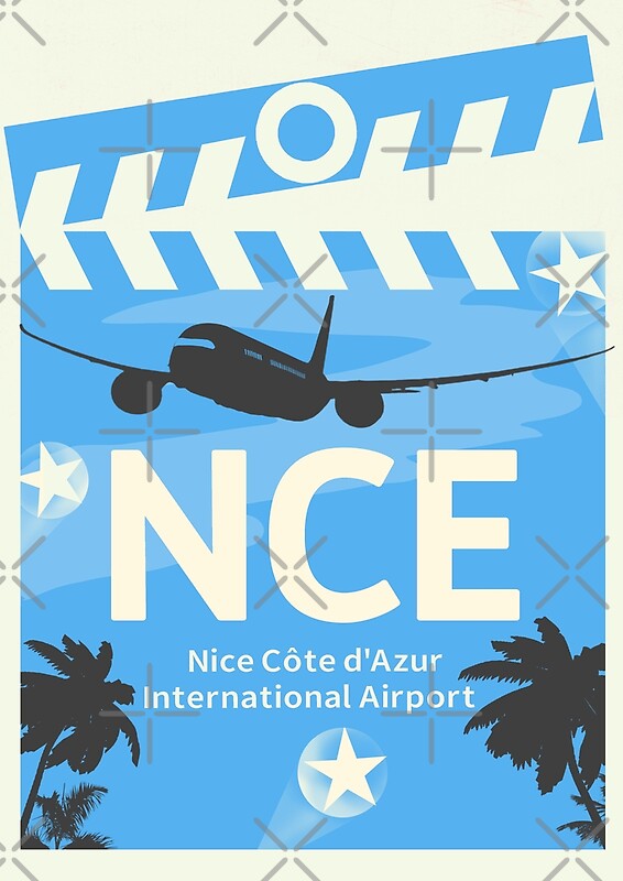 "NCE airport NICE water" by airportstickers K. G. | Redbubble