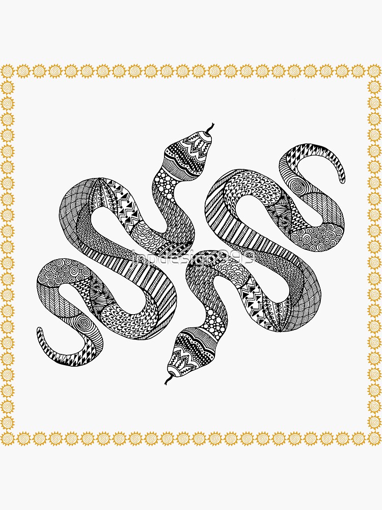 "Snake Zentangle" Sticker for Sale by jnpdesign999 | Redbubble