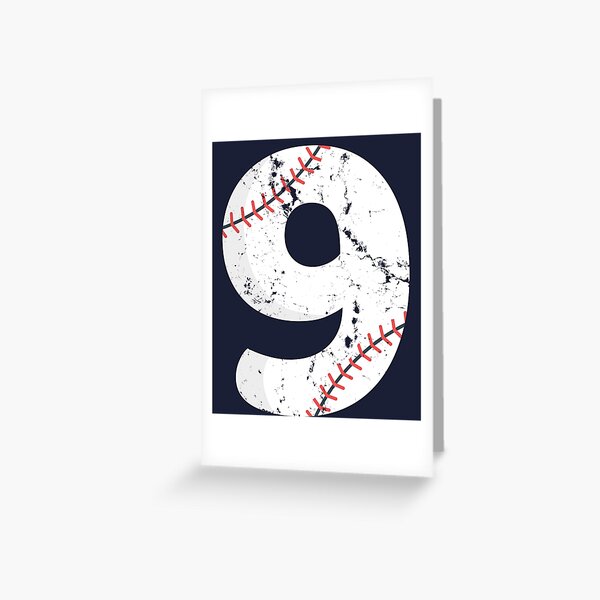 "9 Birthday Baseball Vintage Number #9" Greeting Card for Sale by ...