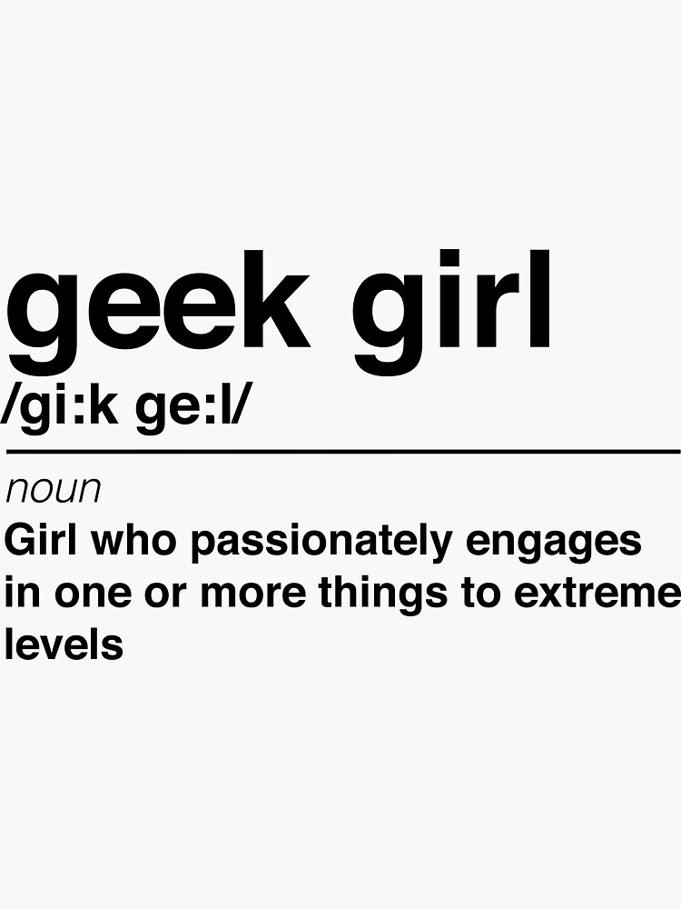 "Geek girl definition STICKER" Sticker for Sale by KeepOnCoding | Redbubble