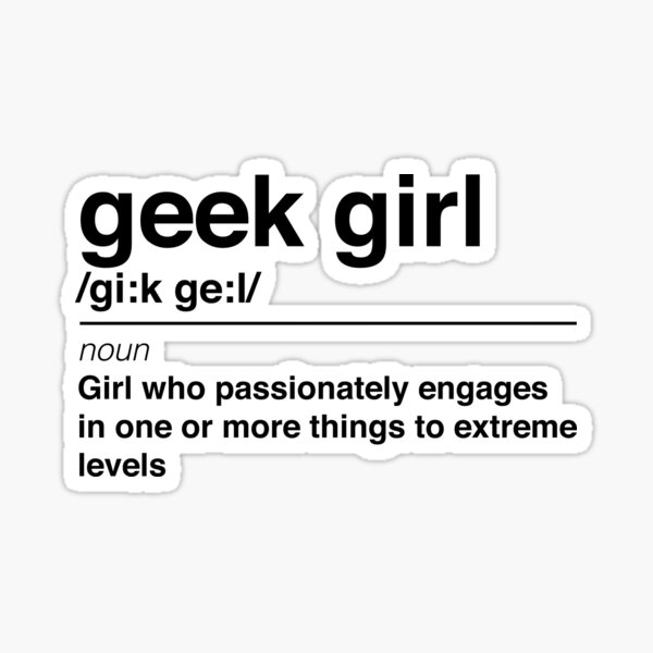 "Geek girl definition STICKER" Sticker for Sale by KeepOnCoding | Redbubble
