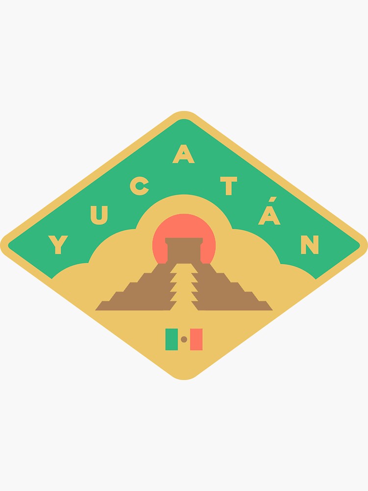 "Yucatan - Mexico - badge" Sticker for Sale by JamesShannon | Redbubble