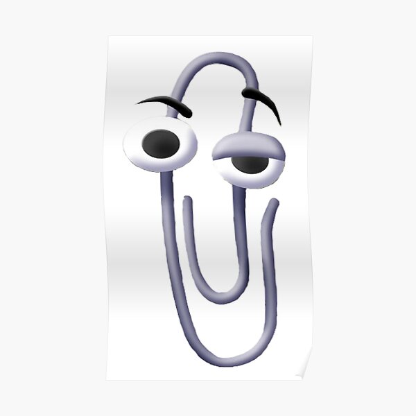 "Clippy" Poster for Sale by 0x80 | Redbubble
