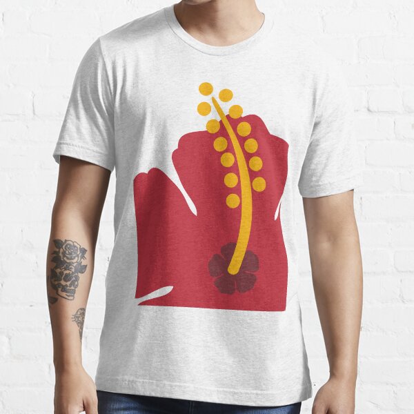 "Red Hibiscus Flower" T-shirt for Sale by BirdAtWork | Redbubble ...