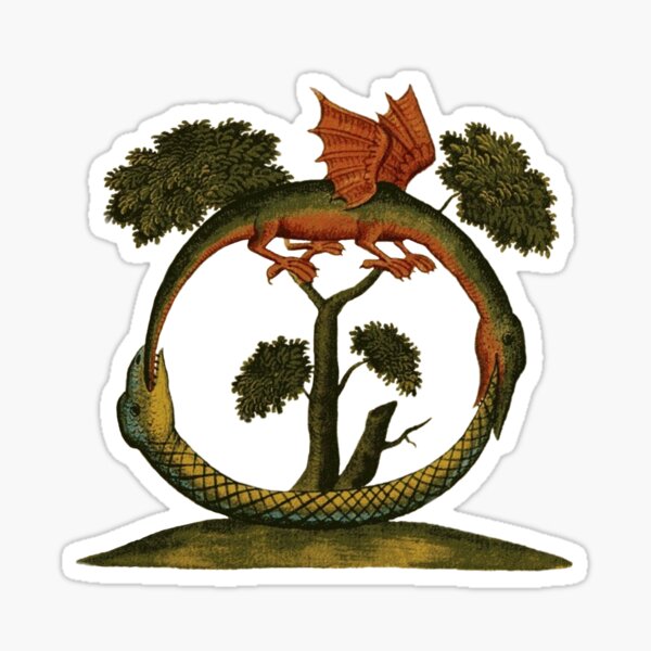 "Double Ouroboros" Sticker for Sale by WindsofJupiter | Redbubble