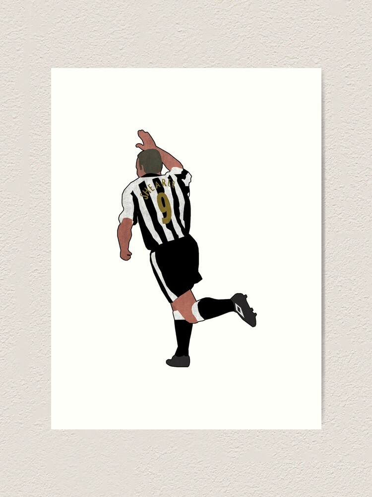 "Shearer 9 Raised Arm Celebration" Art Print for Sale by FootballArcade ...