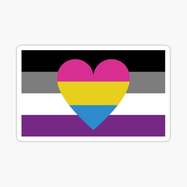 "Asexual Panromantic Flag" Sticker for Sale by dlpalmer | Redbubble
