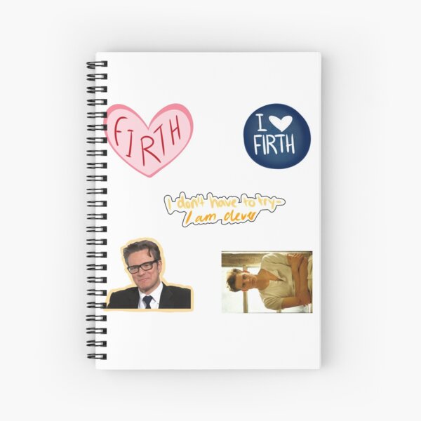 "Colin Firth Set 1" Spiral Notebook for Sale by bethanderson | Redbubble