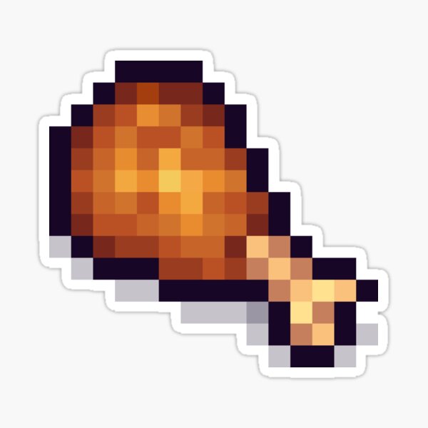 "Pixel Chicken Leg" Sticker for Sale by BenHenry | Redbubble