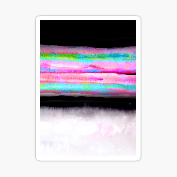 "fading into the void - colorful abstract painting " Sticker for Sale ...